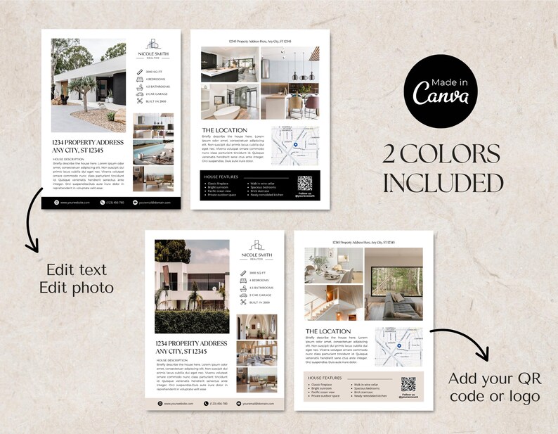 Real Estate Brochure | Open House Flyer Template|real Estate Marketing ...