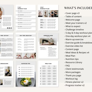 Fitness Ebook Template Fitness Program Planner Fitness Yoga Coach ...