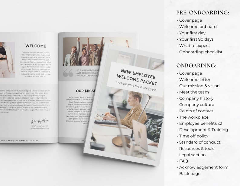 Employee Onboarding Template | New Hire Handbook | Training Manual ...