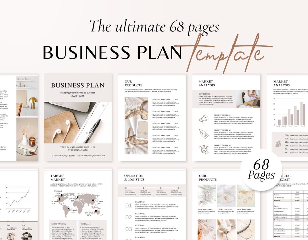 Business Plan Template Printable | Small Business Planner | Start up ...