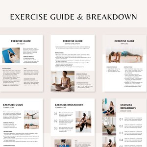 Fitness Ebook Template | Fitness Program Planner | Fitness Yoga Coach ...