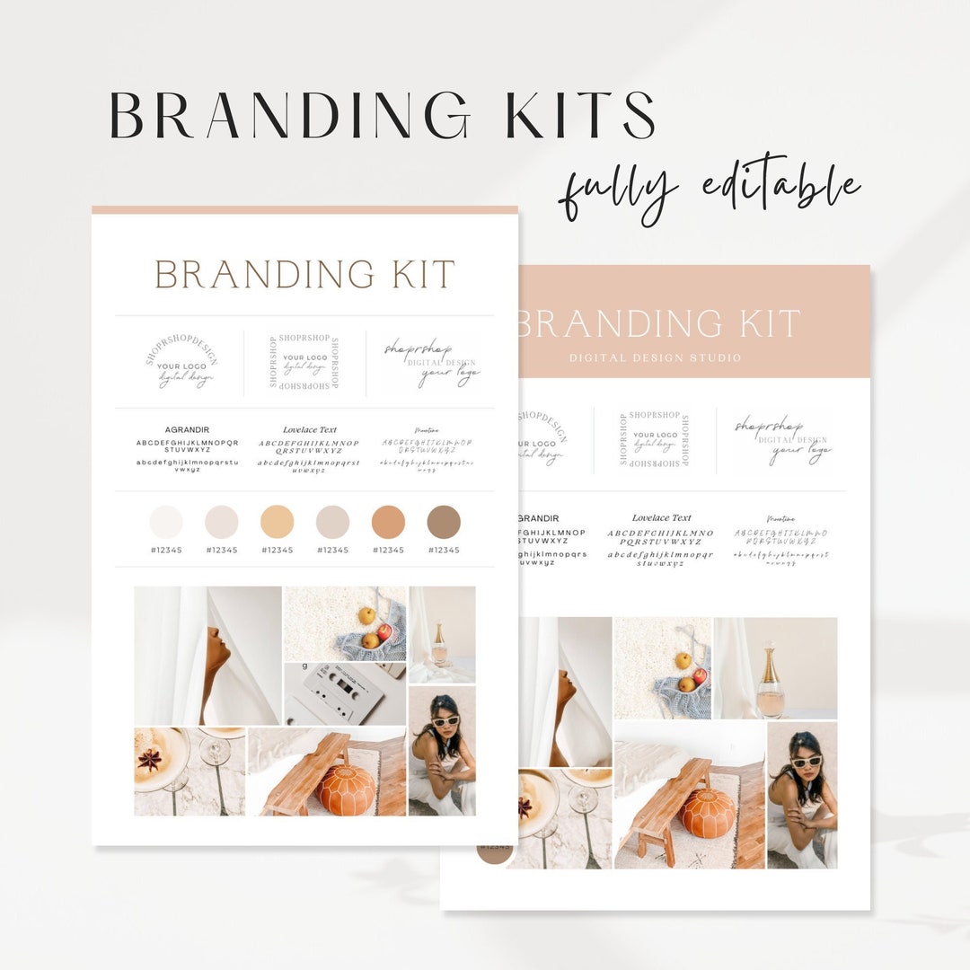 Brand Kit Template | Mini Brand Board Template | Premade Neutral ...