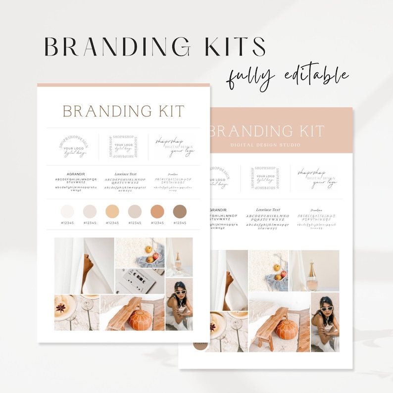 Brand Kit Template Mini Brand Board Template Premade - Etsy