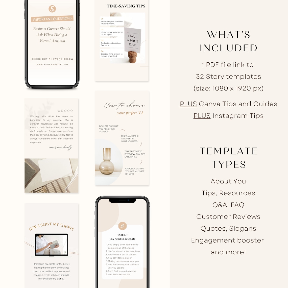 Virtual Assistant Instagram Templates | VA Instagram Story | VA Social ...