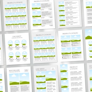 Wholesale Line Sheet Template | Business Catalog Template | Etsy ...