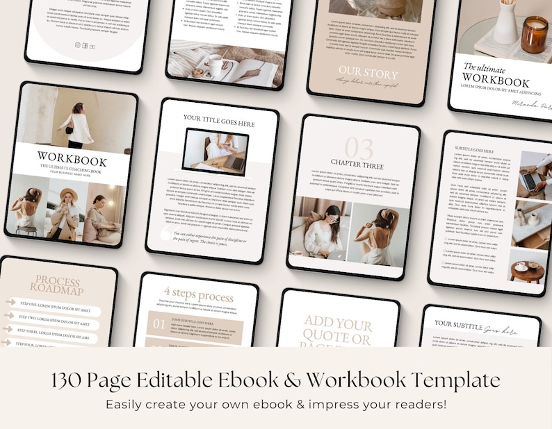 130 Page Ebook Template | Coaching Course Template | for Freelancers ...