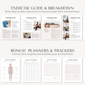 Fitness Ebook Template | Fitness Program Planner | Fitness Yoga Coach ...