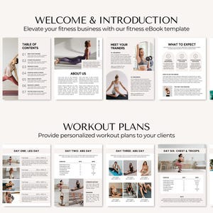 Fitness Ebook Template | Fitness Program Planner | Fitness Yoga Coach ...