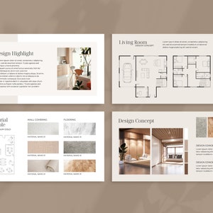 Interior Design Template | Client Presentation Template | Interior ...