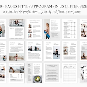 Fitness Ebook Template| Workout Plan Fitness Ebook | Fitness Planner ...