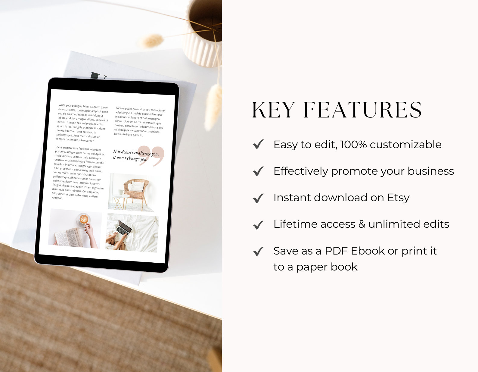 Editable Workbook Template | Canva Coaching Ebook Template | Lead ...