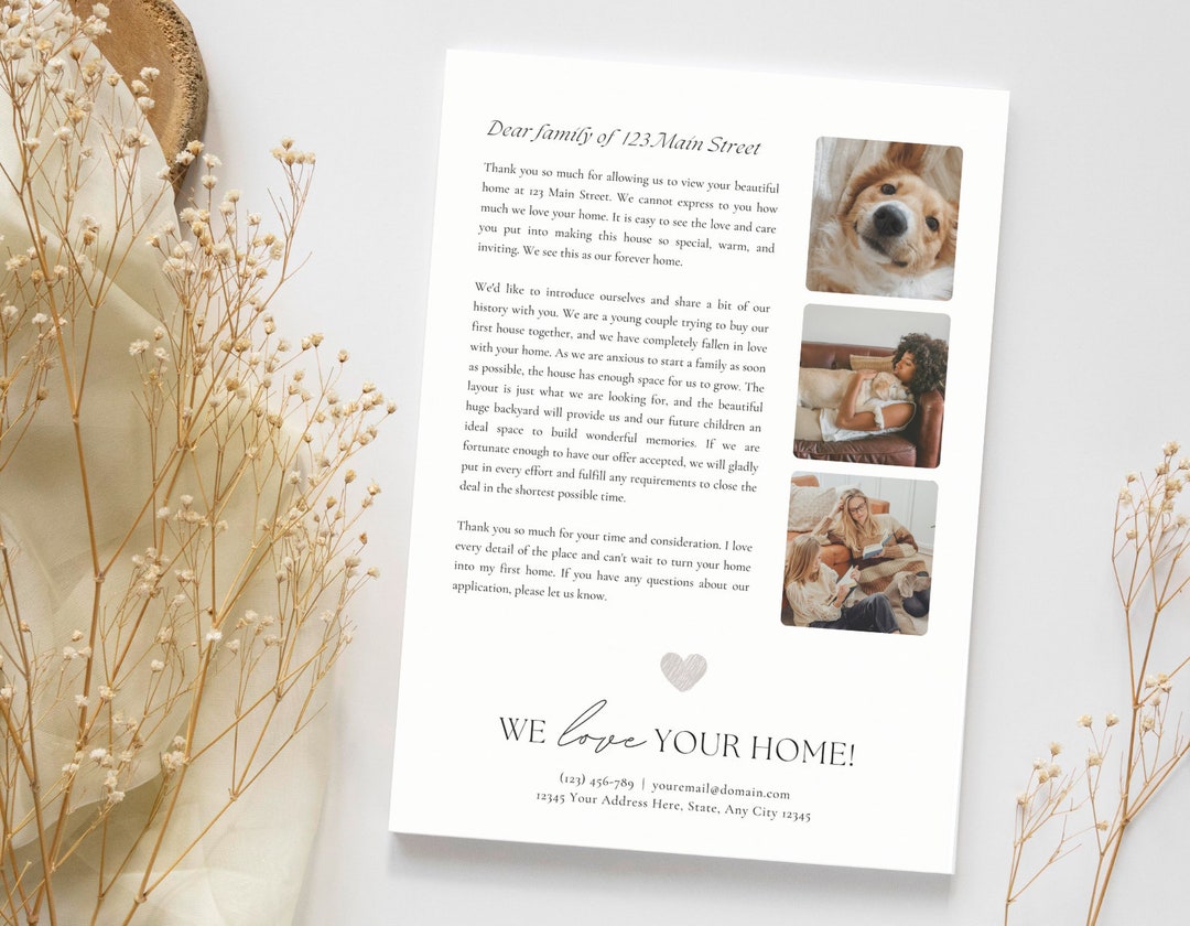 We Love Your Home Offer Letter | Offer Letter Template | Home Love ...