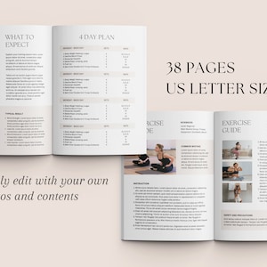 Fitness Ebook Template | Fitness Program Planner | Fitness Yoga Coach ...