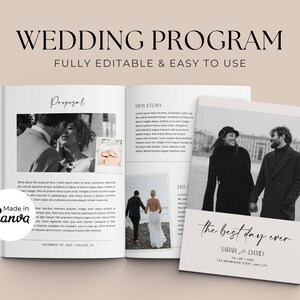Wedding Day Magazine Template Wedding Program Template Infographic ...