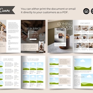 Wholesale Line Sheet Template | Business Catalog Template | Etsy ...