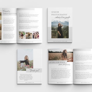 Senior Photography Welcome Guide Template| Client Guide Template ...