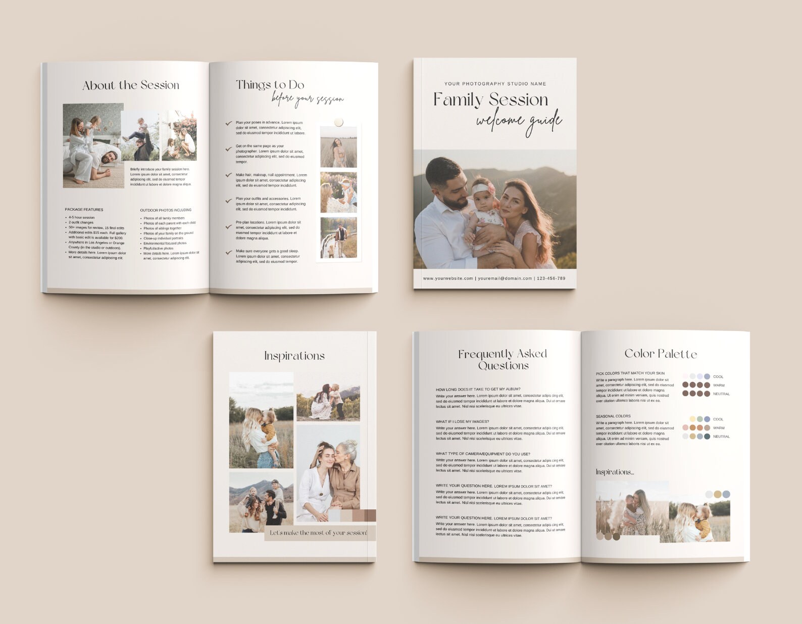 Photography Welcome Guide Family Photography Style Guide Photographer ...
