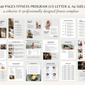 Fitness Ebook Template Fitness Program Planner Fitness Yoga Coach ...