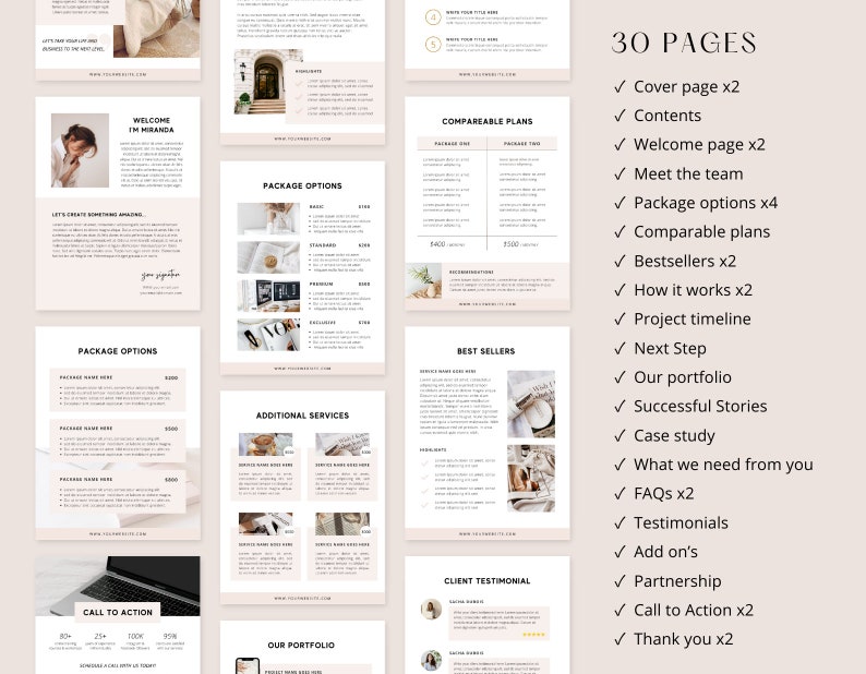 Services and Pricing Guide Template Price List Linesheet - Etsy