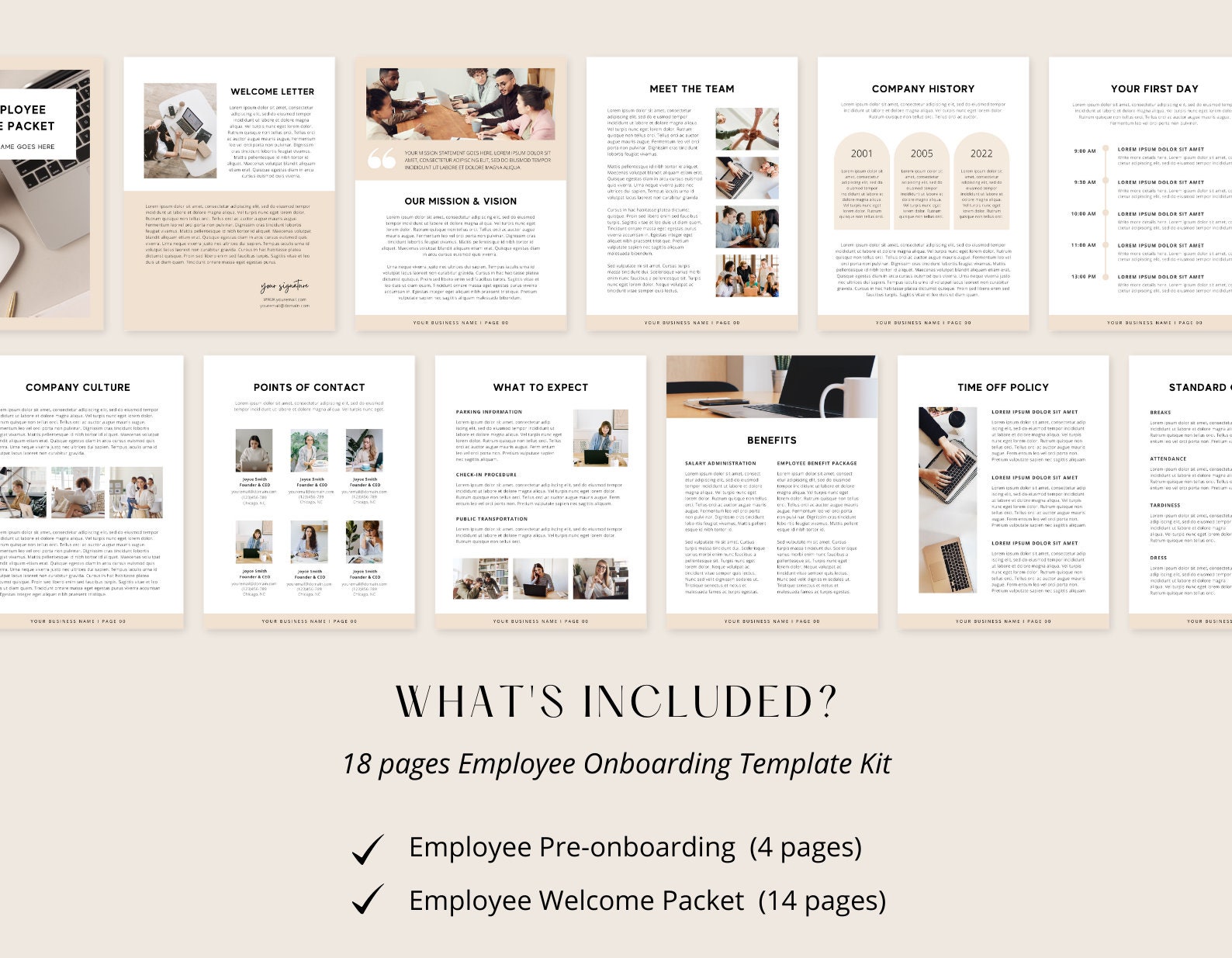Employee Welcome Package Template New Employee Onboarding - Etsy