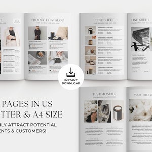 Wholesale Line Sheet Template | Business Catalog Template | Etsy ...