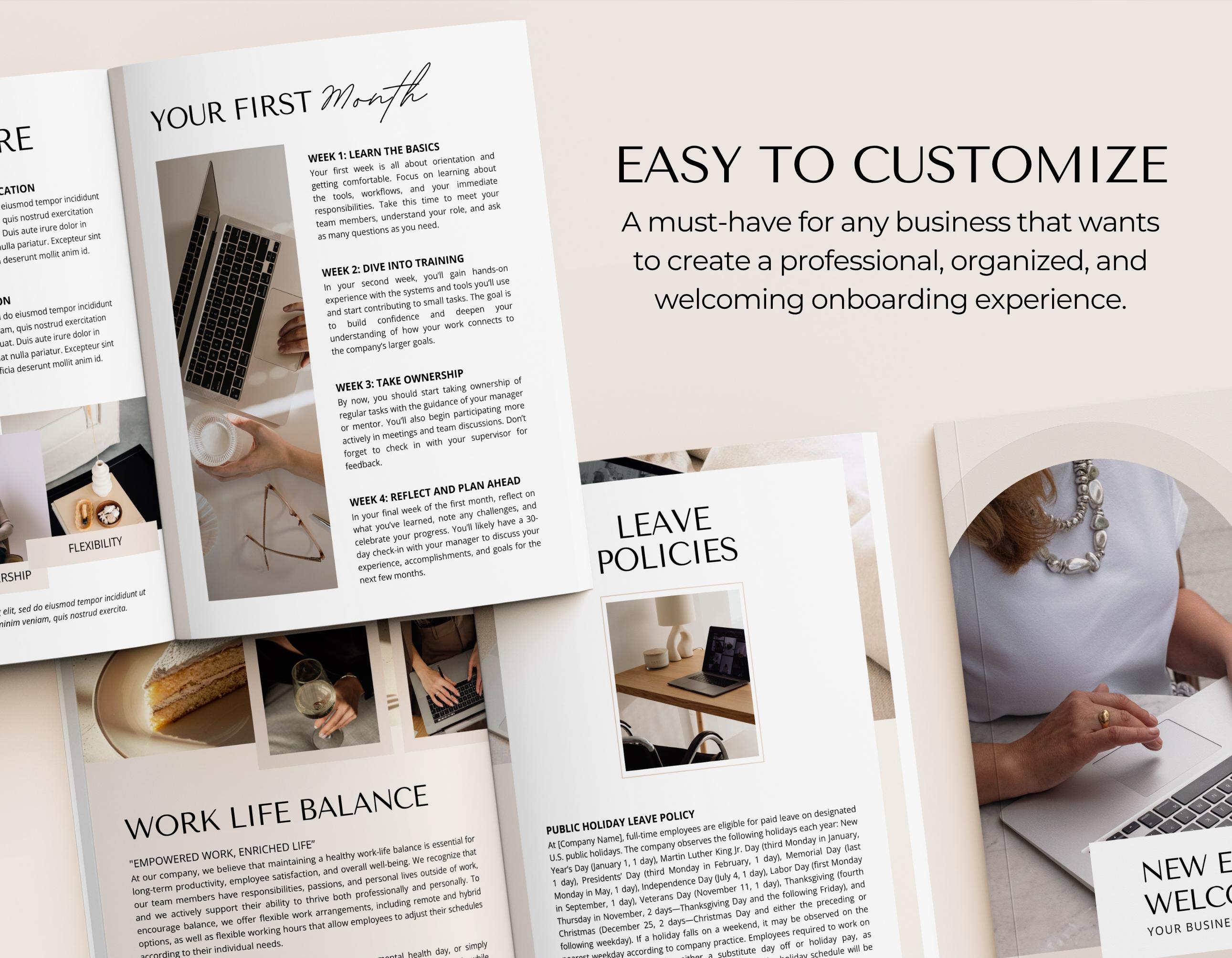 Employee Handbook Template | Training Manual Template | Employee ...
