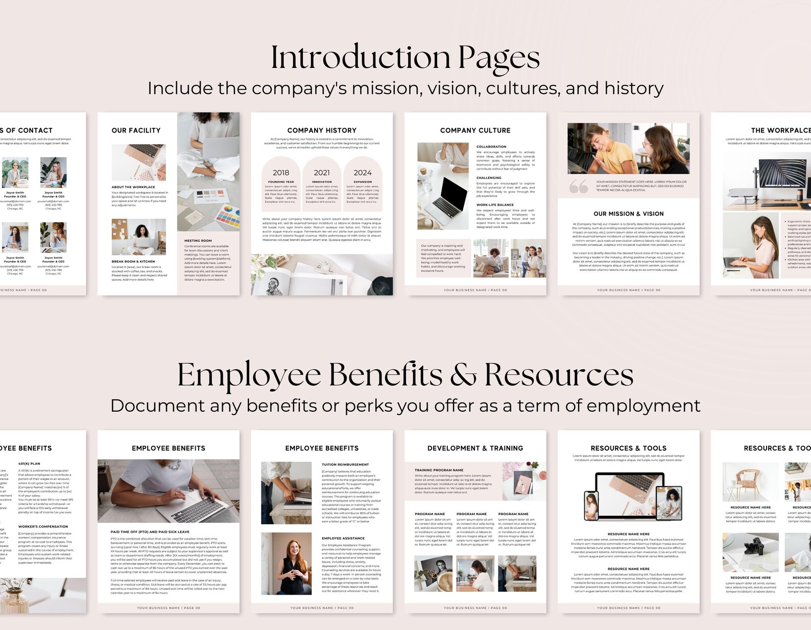 Employee Welcome Package Template | New Employee Onboarding Handbook ...