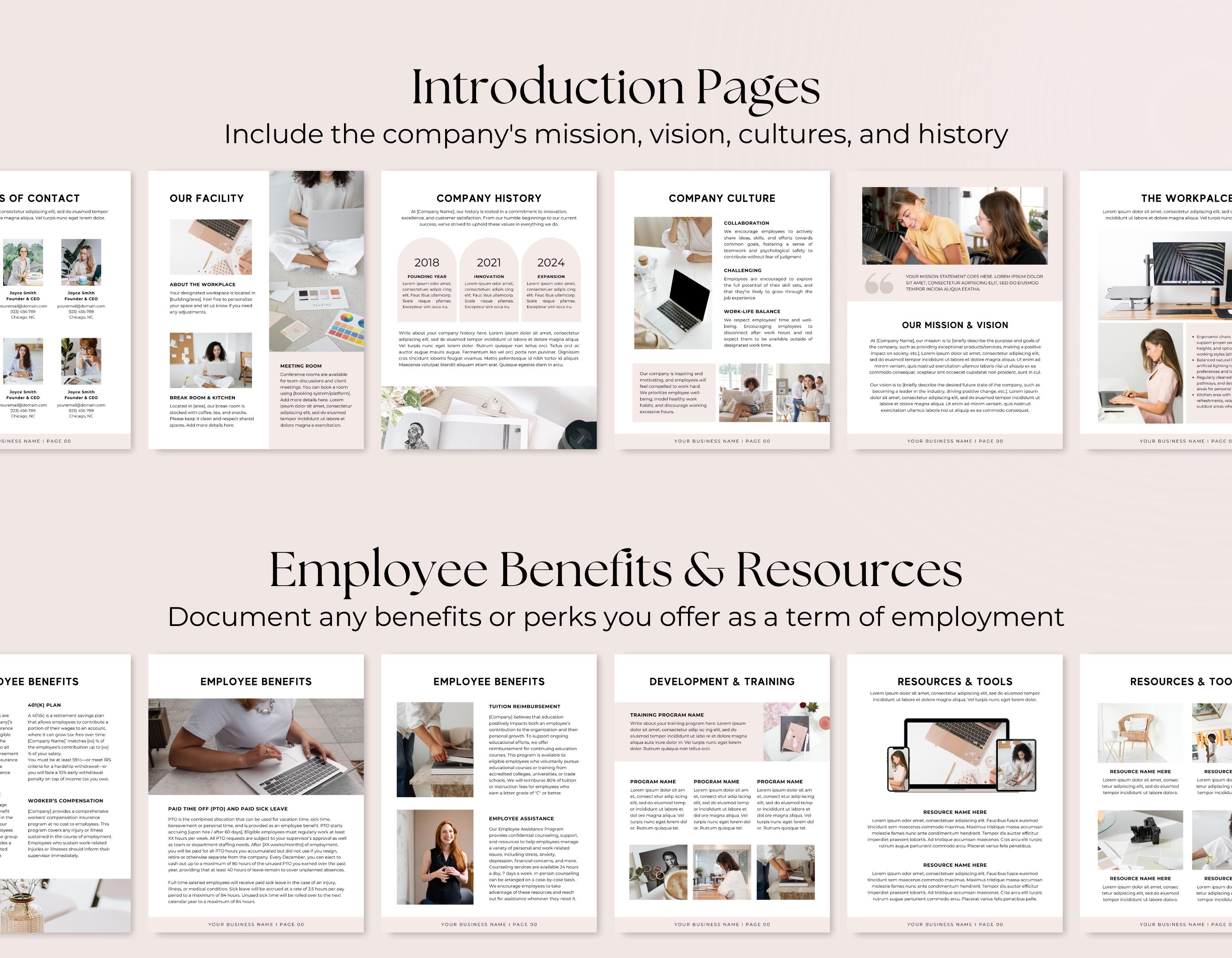 Employee Welcome Package Template | New Employee Onboarding Handbook ...