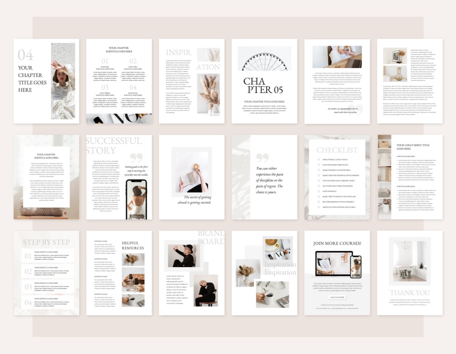 Editable Workbook Template Canva Coaching Ebook Template | Etsy
