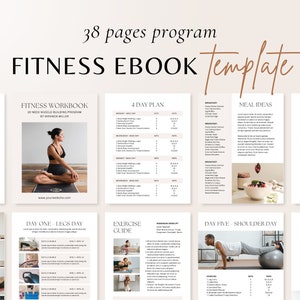 Fitness Ebook Template Workout Plan Fitness Ebook Fitness Planner Ebook ...