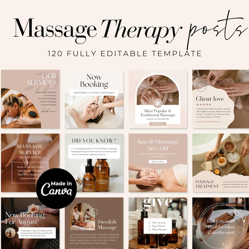 Wellness Spa Social Media - Etsy