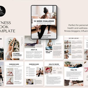 Fitness Ebook Template | Fitness Program Planner | Fitness Yoga Coach ...