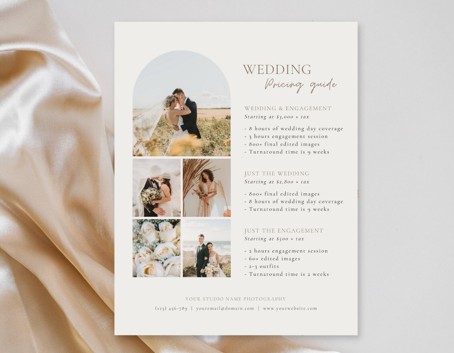 Photography Pricing Template Wedding Pricing Guide Wedding - Etsy