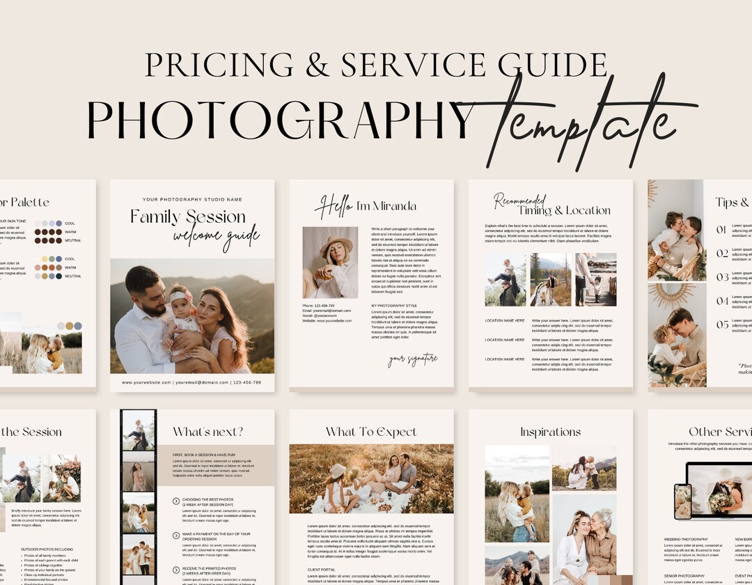 Photography Welcome Guide Family Photography Style Guide Photographer ...