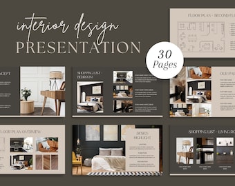Interior Design Template | Client Presentation Template | Interior ...