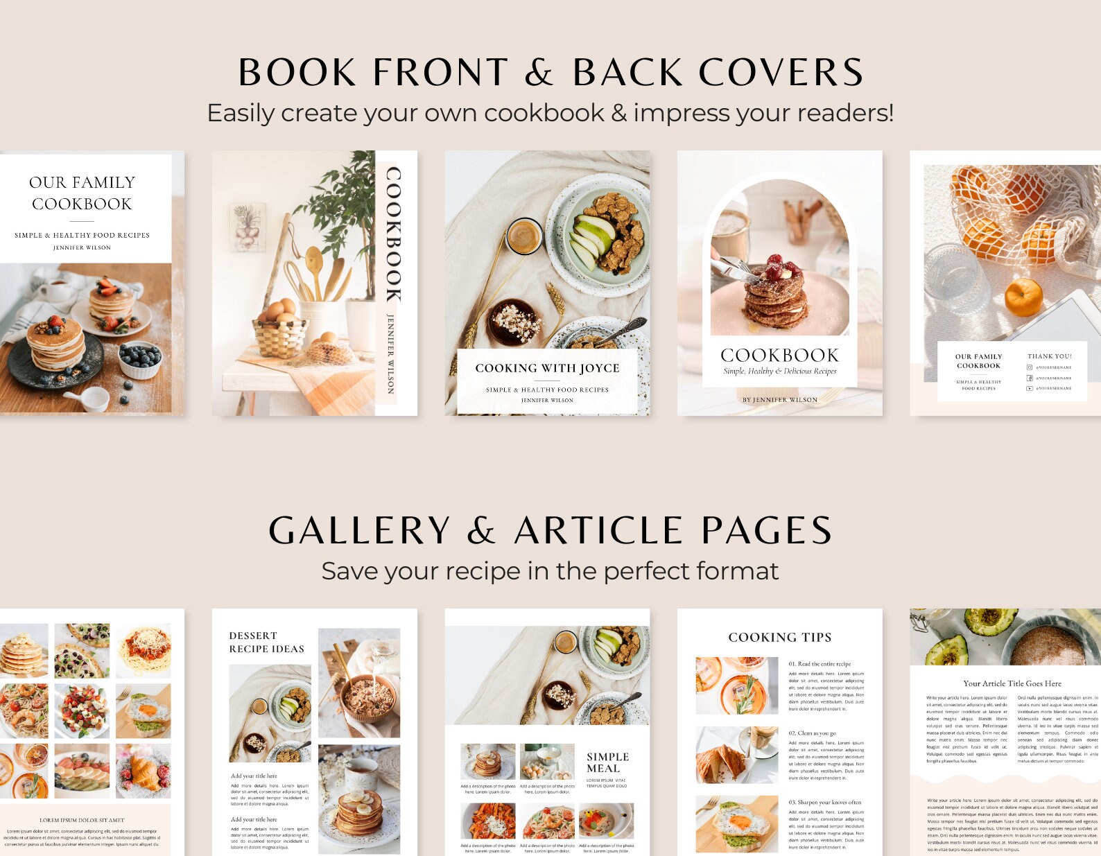 Cookbook Template | Recipe Book Template | Cook Book Template | Recipe ...