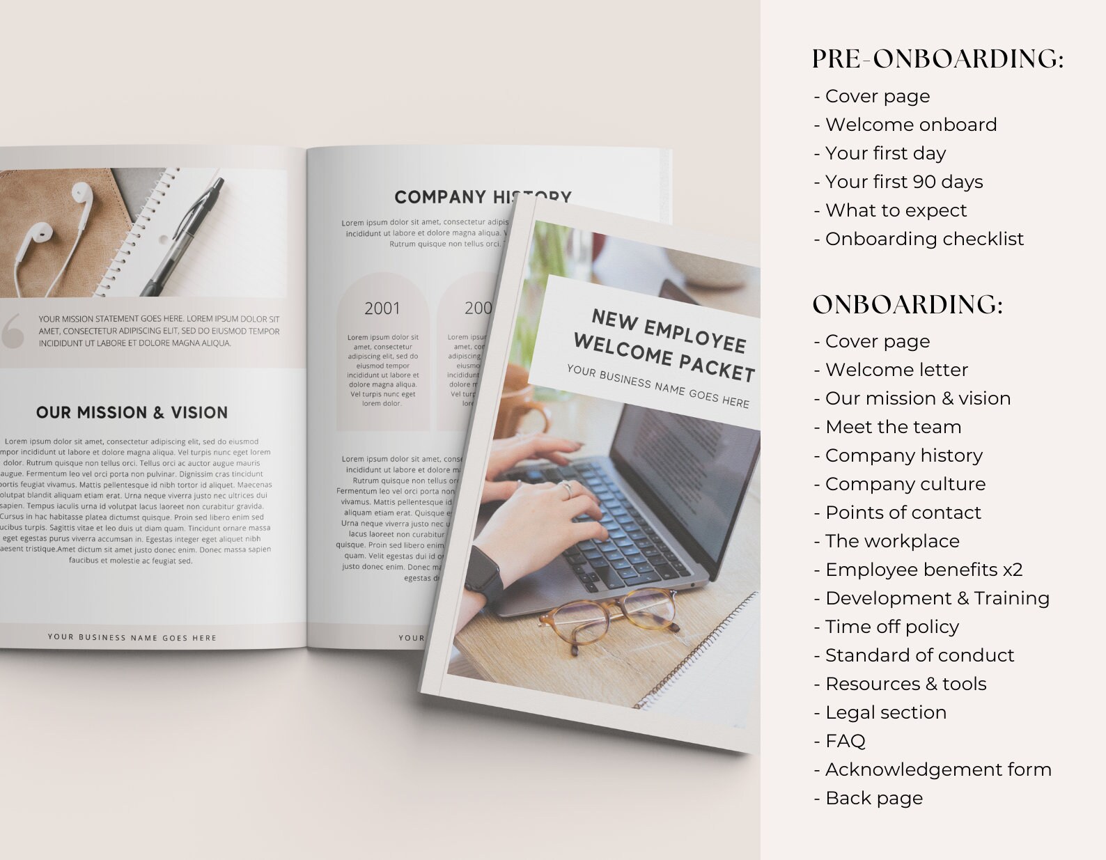 Employee Onboarding Template | New Hire Handbook | Training Manual ...