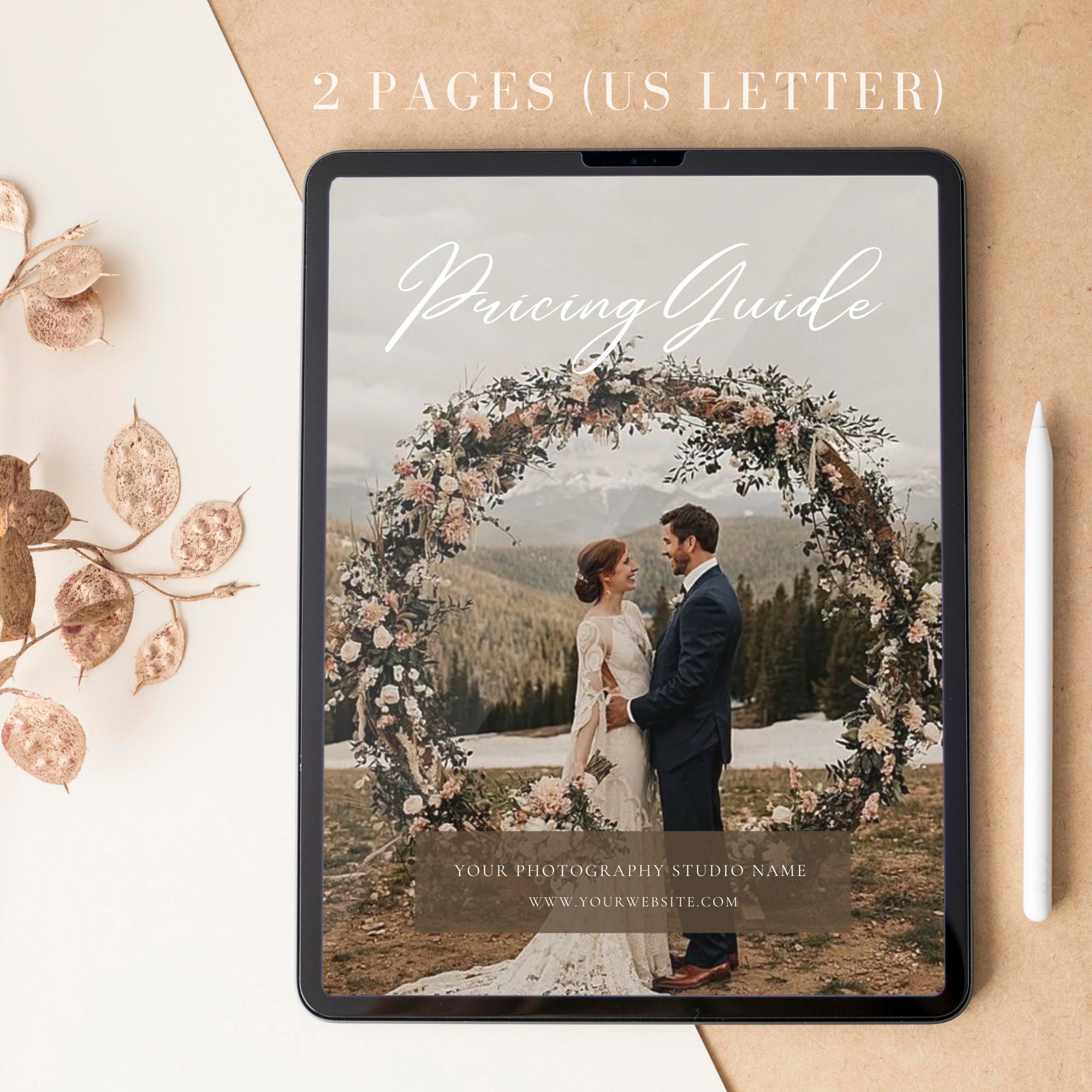 Wedding Photography Pricing List| Wedding Pricing Guide Sheet Template ...