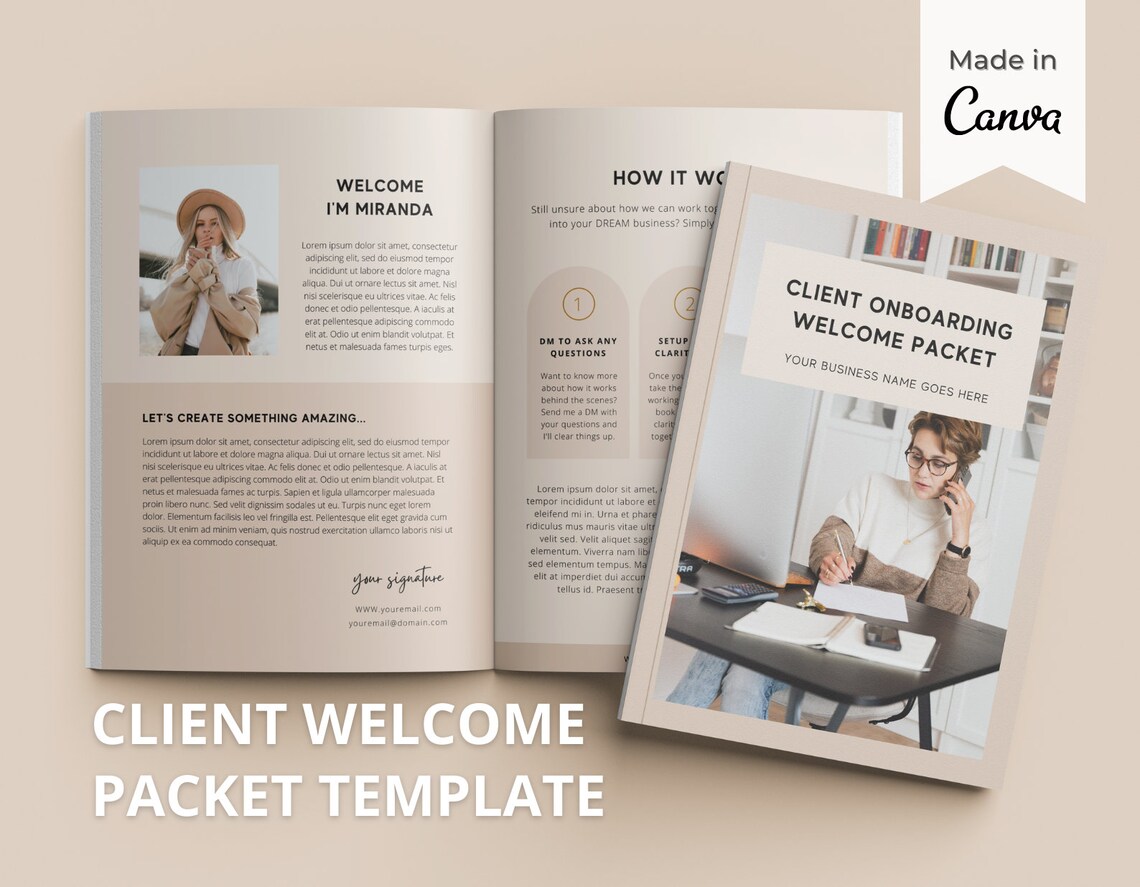 Client Welcome Packet Template new Client Service Guide - Etsy