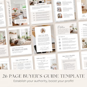 Home Buyer's Guide Template | Real Estate Buyer Packet | Canva Template ...