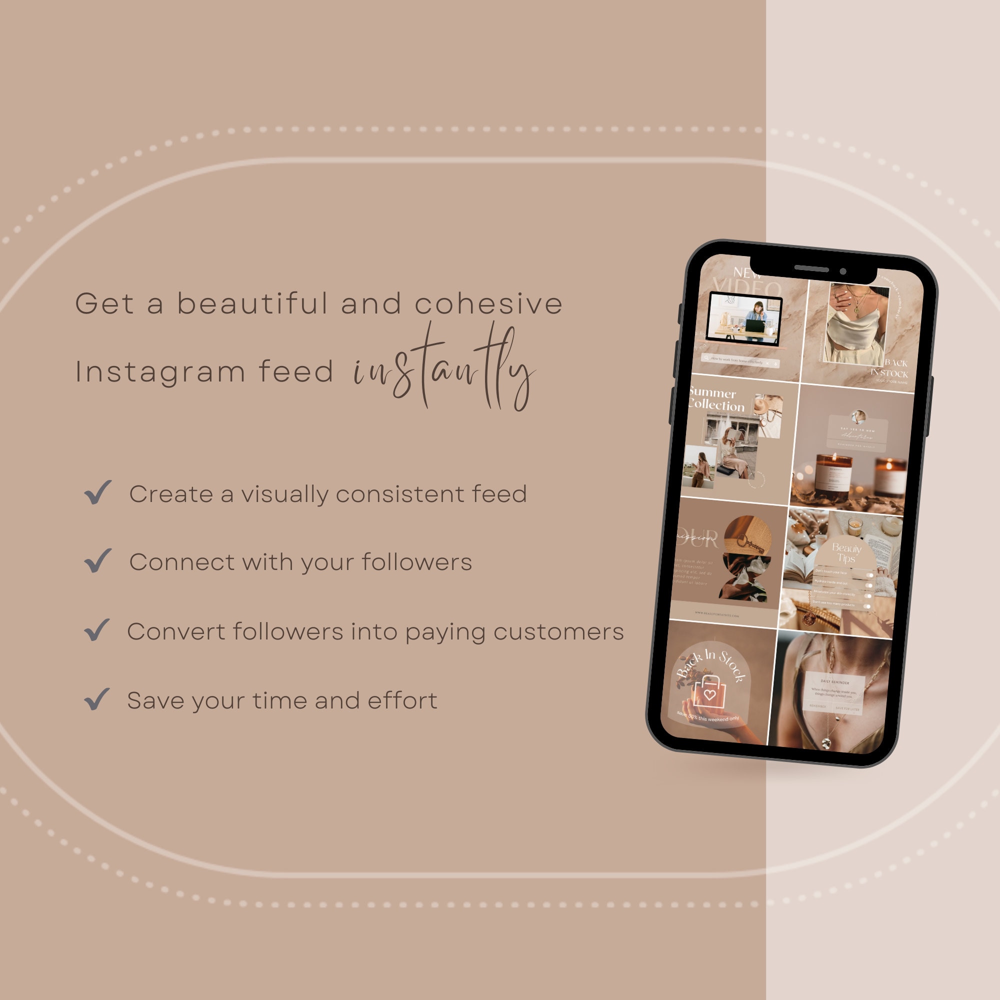 50 Instagram Templates | Minimalist Instagram Post Template | Instagram ...