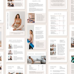 Fitness Ebook Template | Fitness Program Planner | Fitness Yoga Coach ...