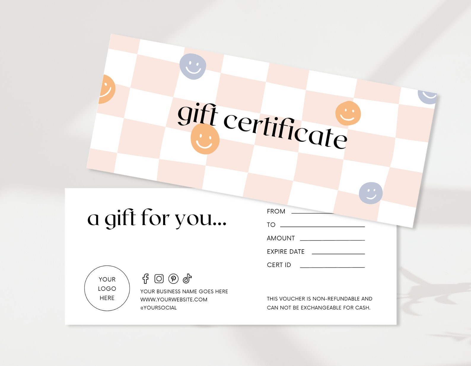 Gift Certificate Template | DIY Gift Card | Printable Gift Voucher ...