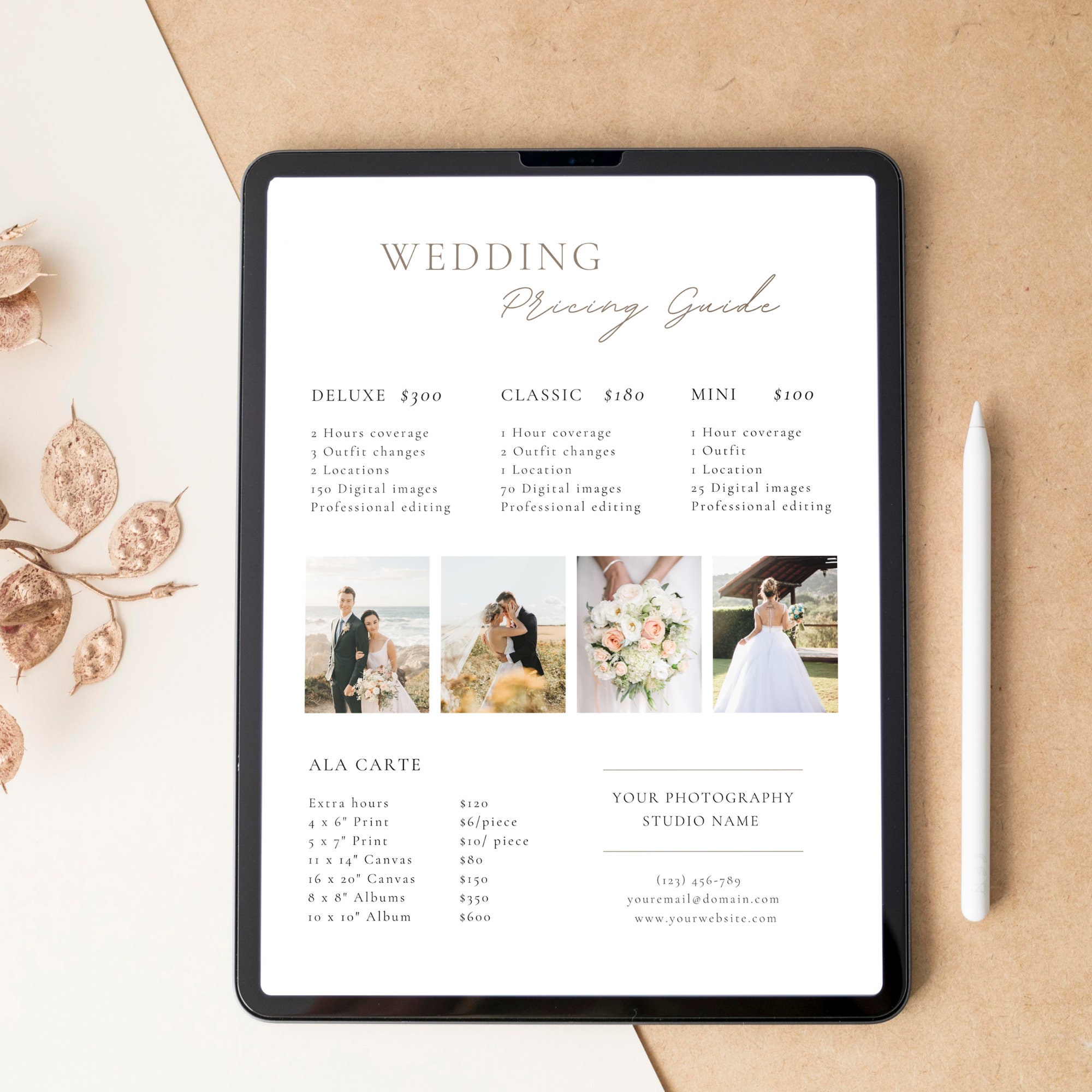 Wedding Photography Pricing List Wedding Pricing Guide Sheet - Etsy