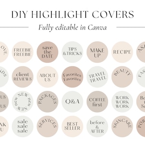 Instagram Story Highlight Covers DIY Editable Highlight - Etsy
