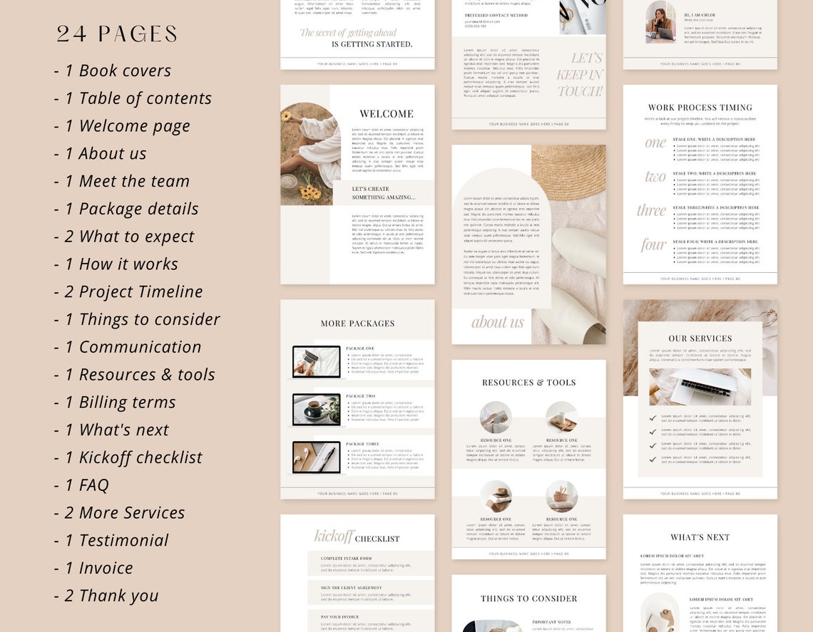 Client Welcome Packet Template New Client Service Guide Etsy