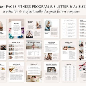 Fitness Ebook Template | Fitness Program Planner | Fitness Yoga Coach ...