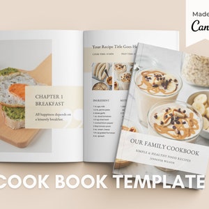 Cookbook Template | Recipe Book Template | Editable Canva Ebook ...
