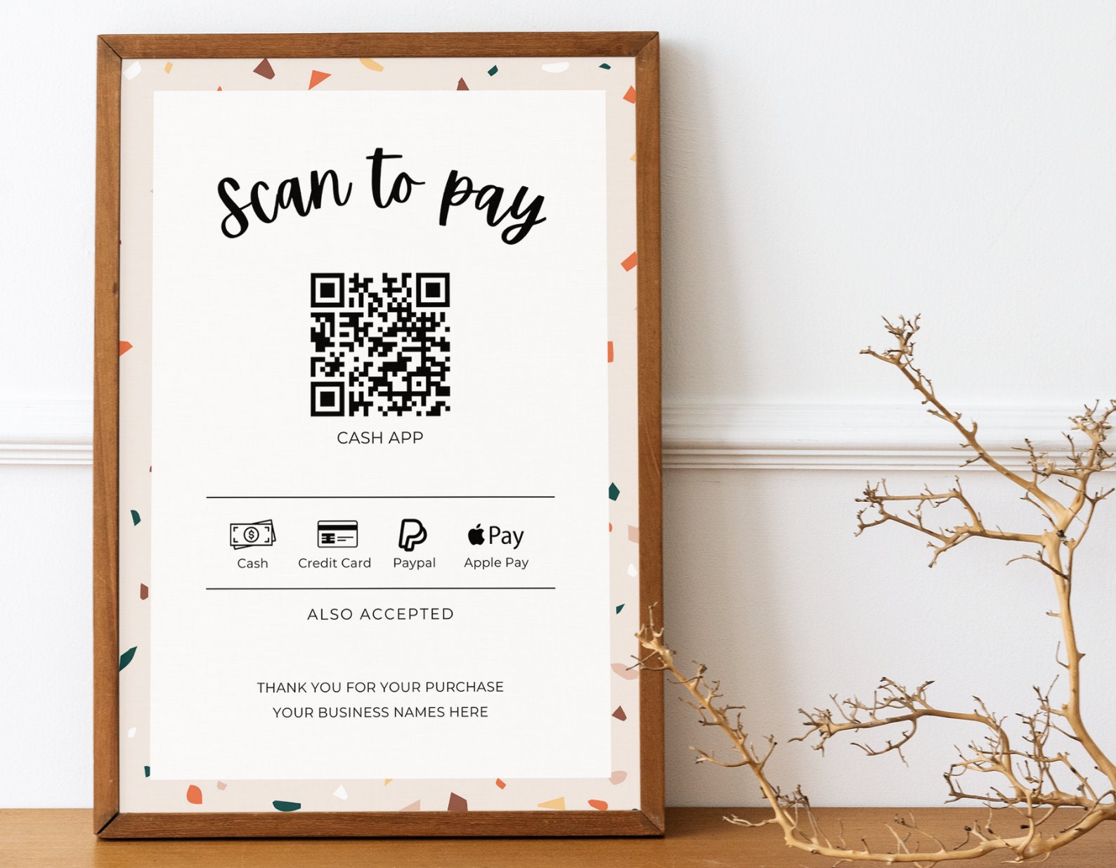Scan to Pay Sign | QR Code Sign | Printable Payment Sign | Accepted ...