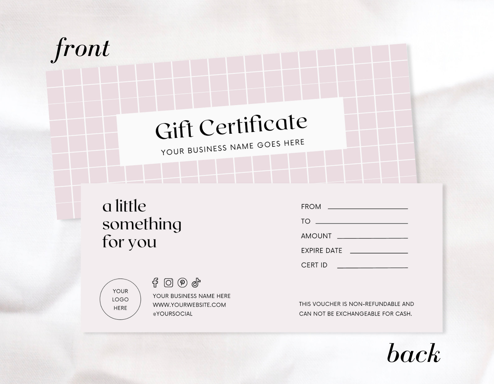 Gift Certificate Template | DIY Gift Card | Printable Gift Voucher ...